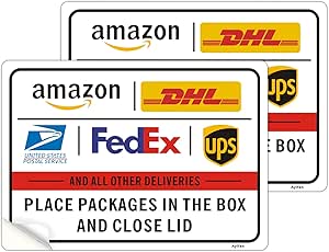 Amazon.com: Ayifan Package Delivery Sign Sticker for Outside, 10"x7 ...