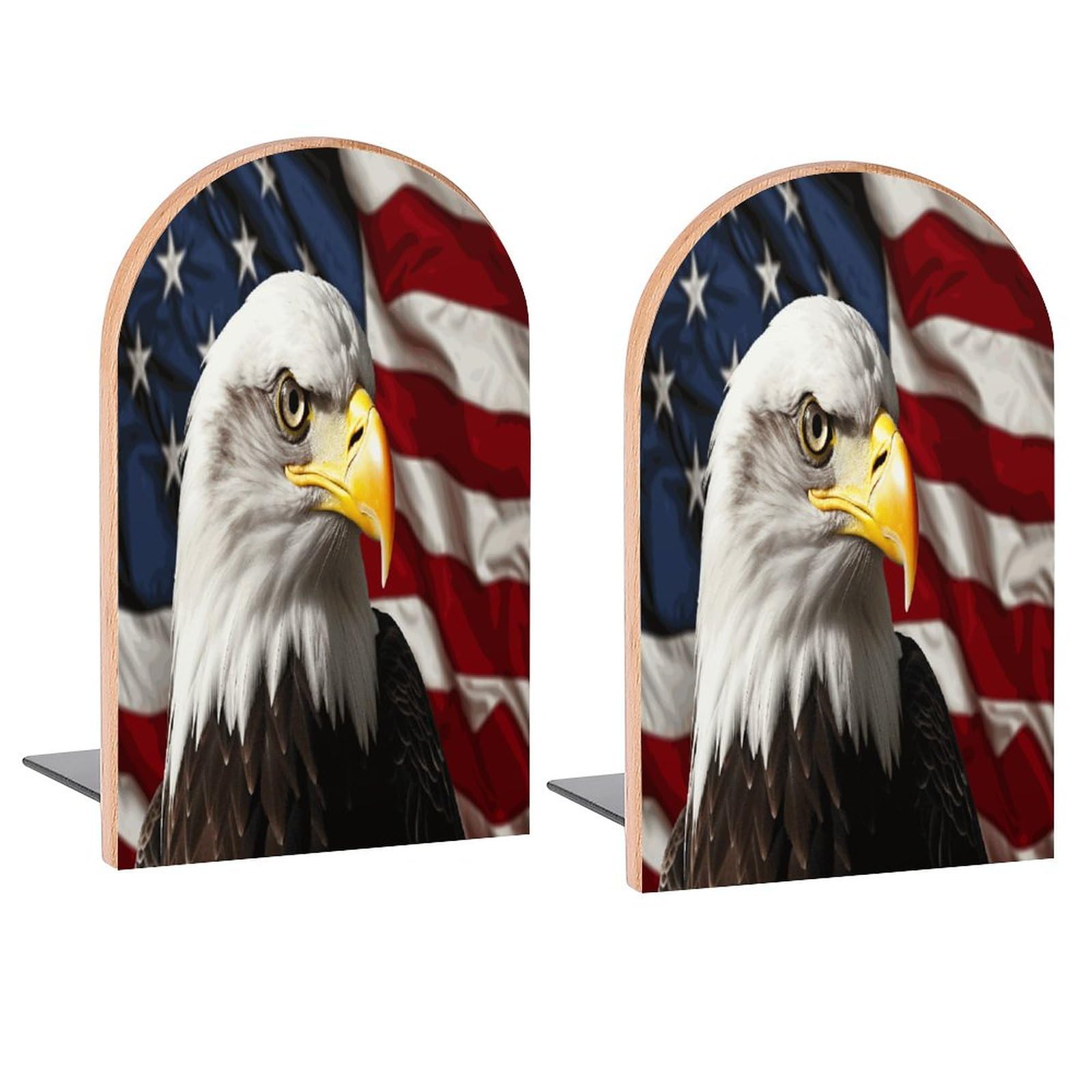 Amazon.com: American Flag Retro Eagle Book Ends Decorative Wood ...