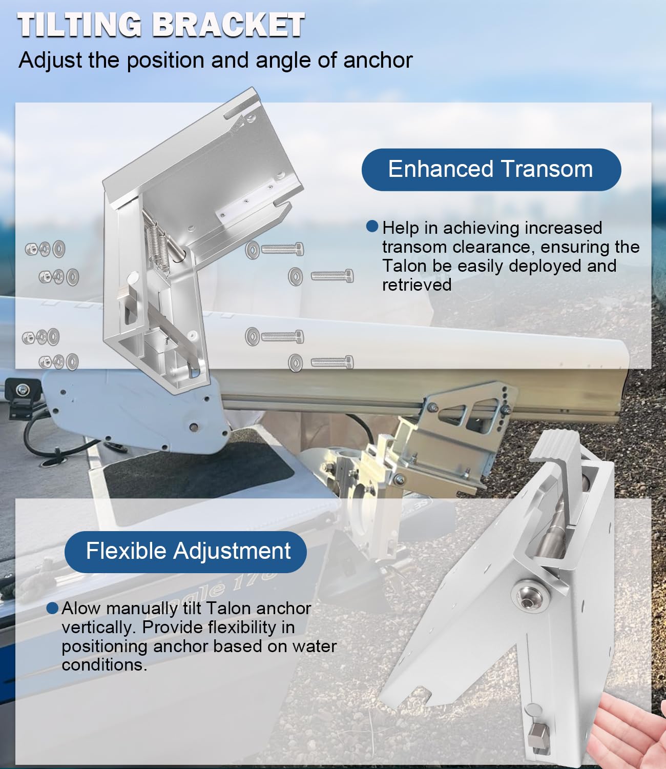 Snapklik.com : 1810222 Talon Tilt Bracket, Replacement For Minn Kota ...