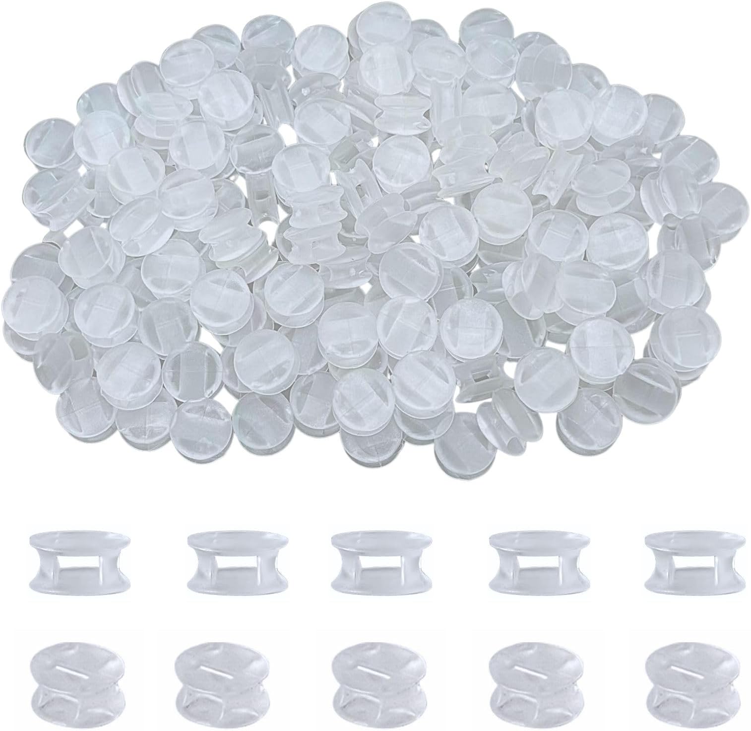 Amazon.com: 250Pcs Buckle Plastic Button Accessories Charm Backs Shoe ...
