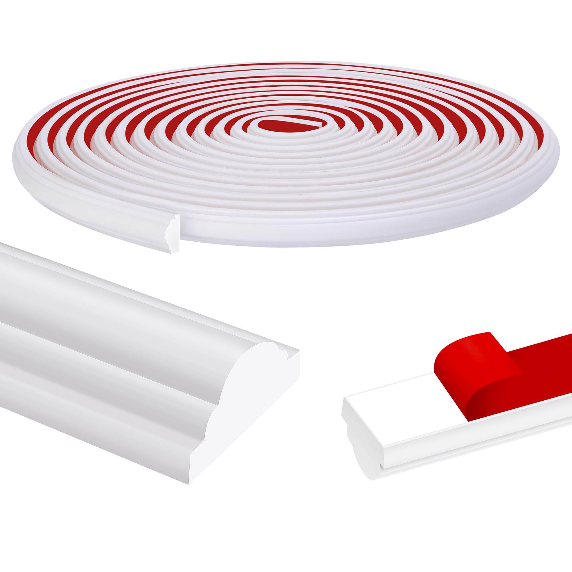 Amazon.com: moonoom 30 Ft 3D Crown Molding Stick, Self-Adhesive Wall ...