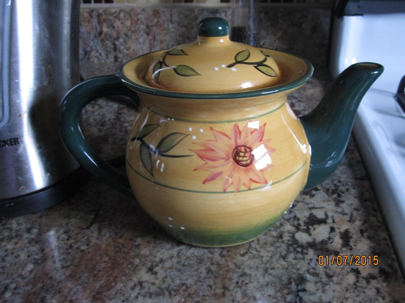 Amazon.com | TEA POT, TEAPOT Tea Kettle SUNFLOWER YELLOW: Kettles And ...