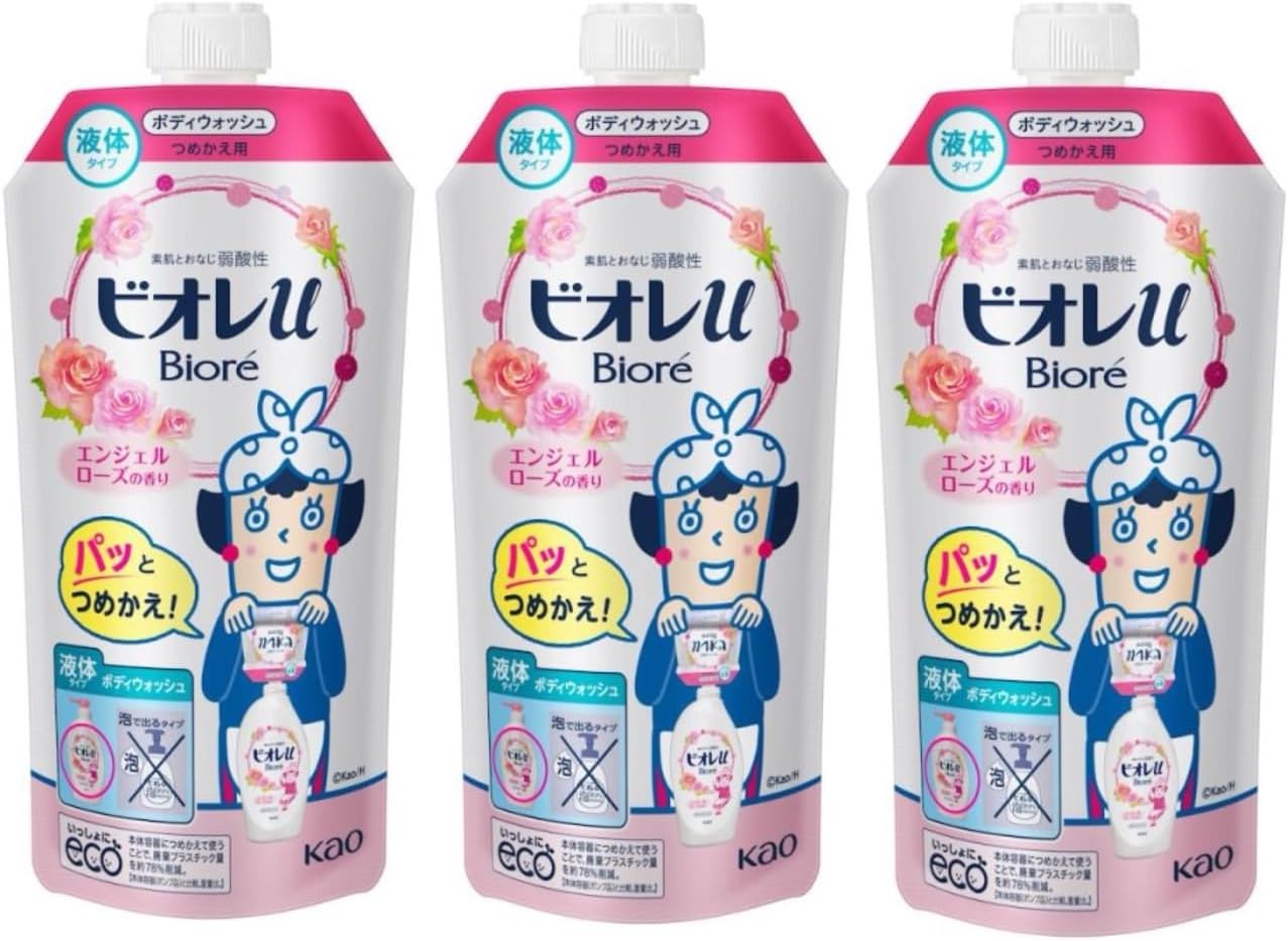 Amazon | ビオレu ボディウォッシュ つめかえ用 340mL エンジェルローズの香り ×3 | Generic | ボディソープ 通販