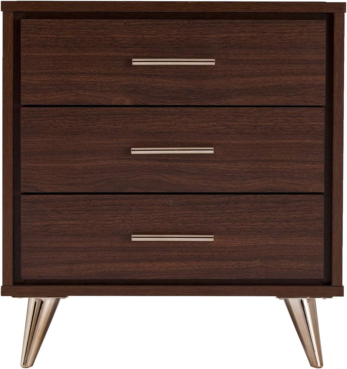Amazon.com: SEI Furniture Oren Bedside Table w/ Drawers, Brown : Home ...