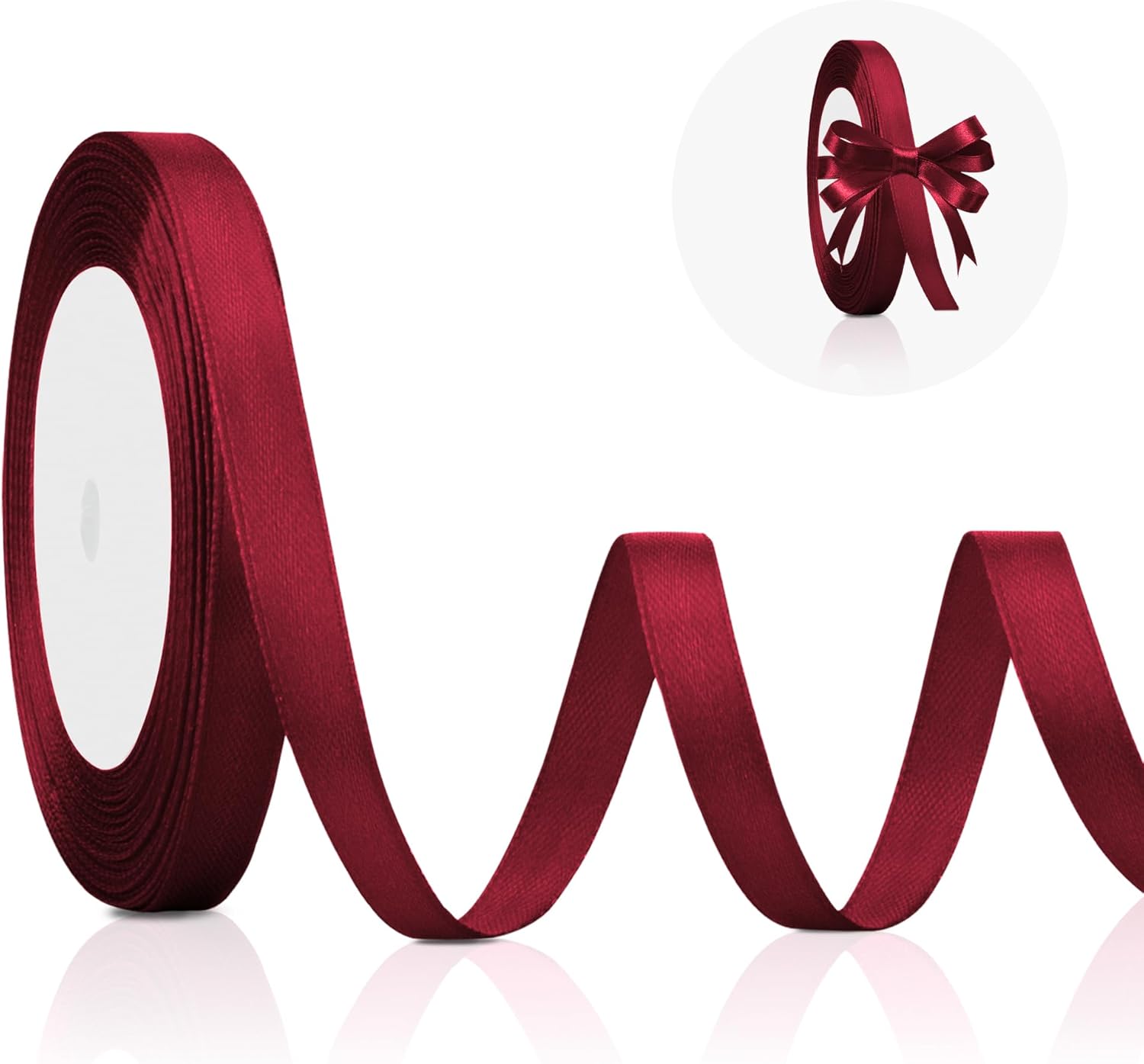 Amazon.com: Burgundy Ribbon for Gift Wrapping, 3/8 in 25 Yards Dark Red ...