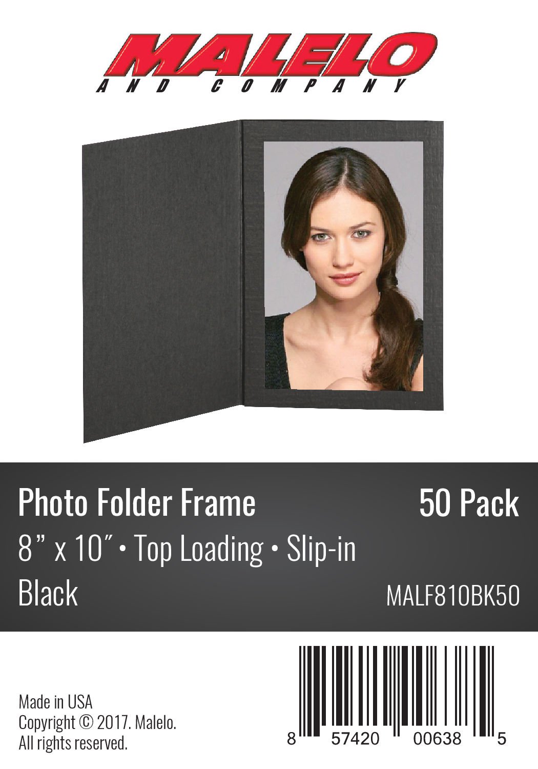 Amazon.com: Malelo and Company Black Cardboard Photo Folder Frame 8x10 ...