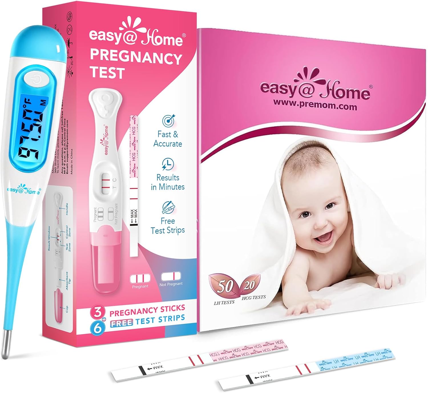Amazon.com: Easy@Home Pregnancy Test Sticks: Early Detection & Reliable ...