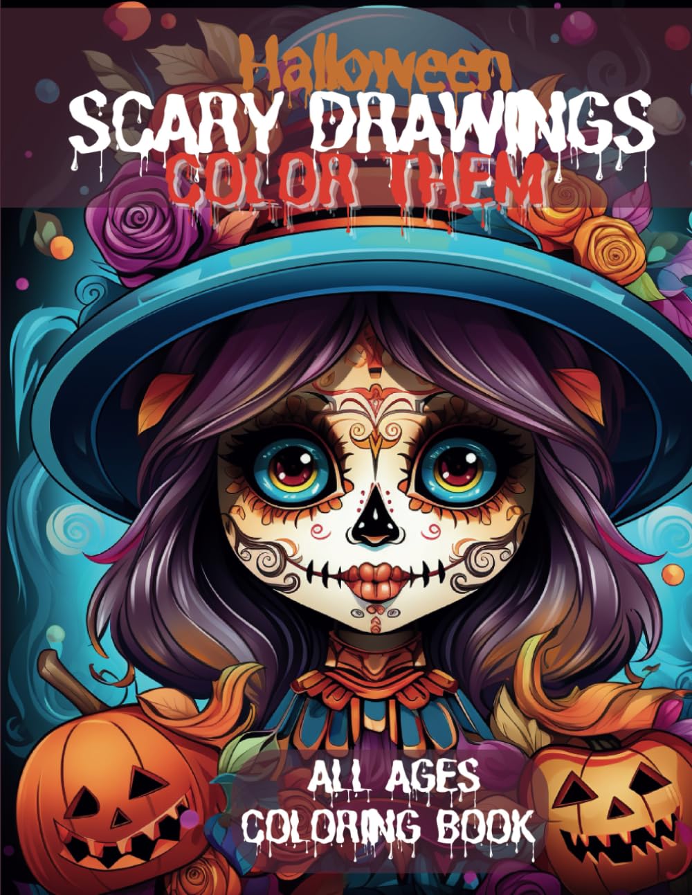 Amazon.com: Halloween Scary Drawings, Color them, All ages coloring ...