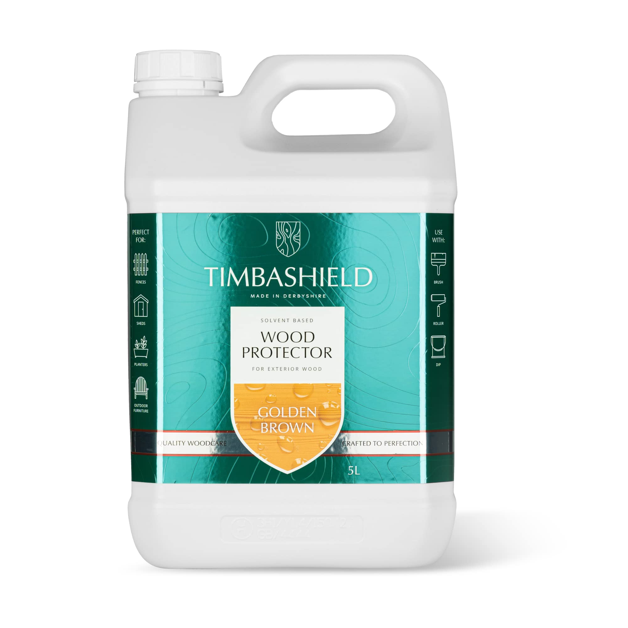 Timbashield - Solvent Based Wood Protector - Golden Brown - 5L - Wood ...