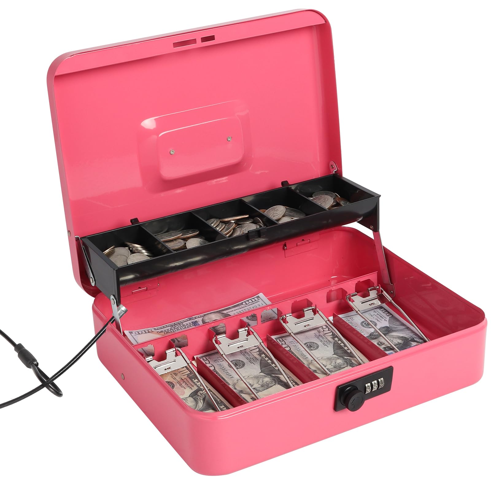 Snapklik.com : Jssmst Large Locking Cash Box