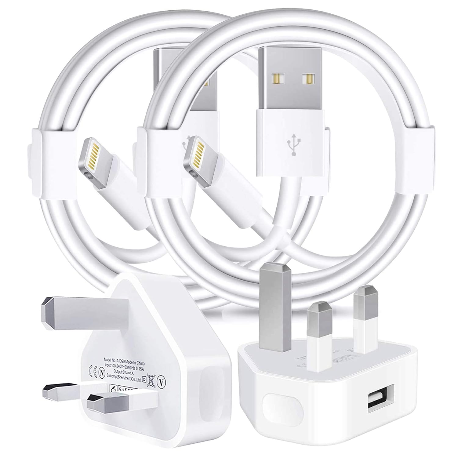 iPhone Charger Plug and Lightning Cable, [Apple MFi Certified] iPhone ...