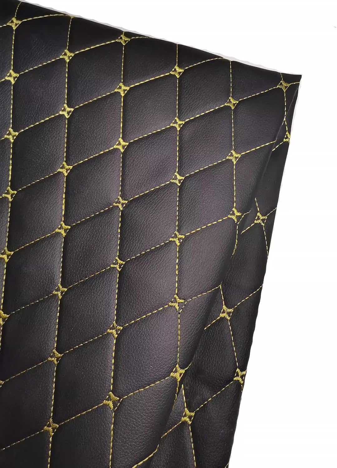 Amazon.com: Faux Leather Fabric Foam Quilted Vinyl Diamond Pattern Foam ...