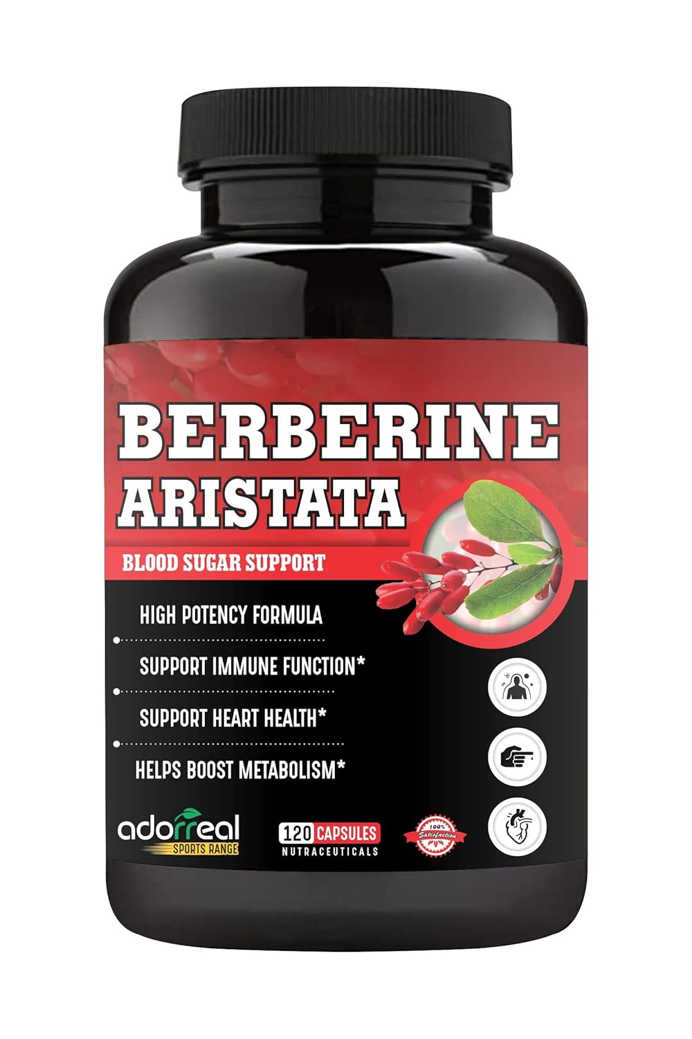 Adorreal Berberine Aristata 120 capsules extract supplement | Natural ...