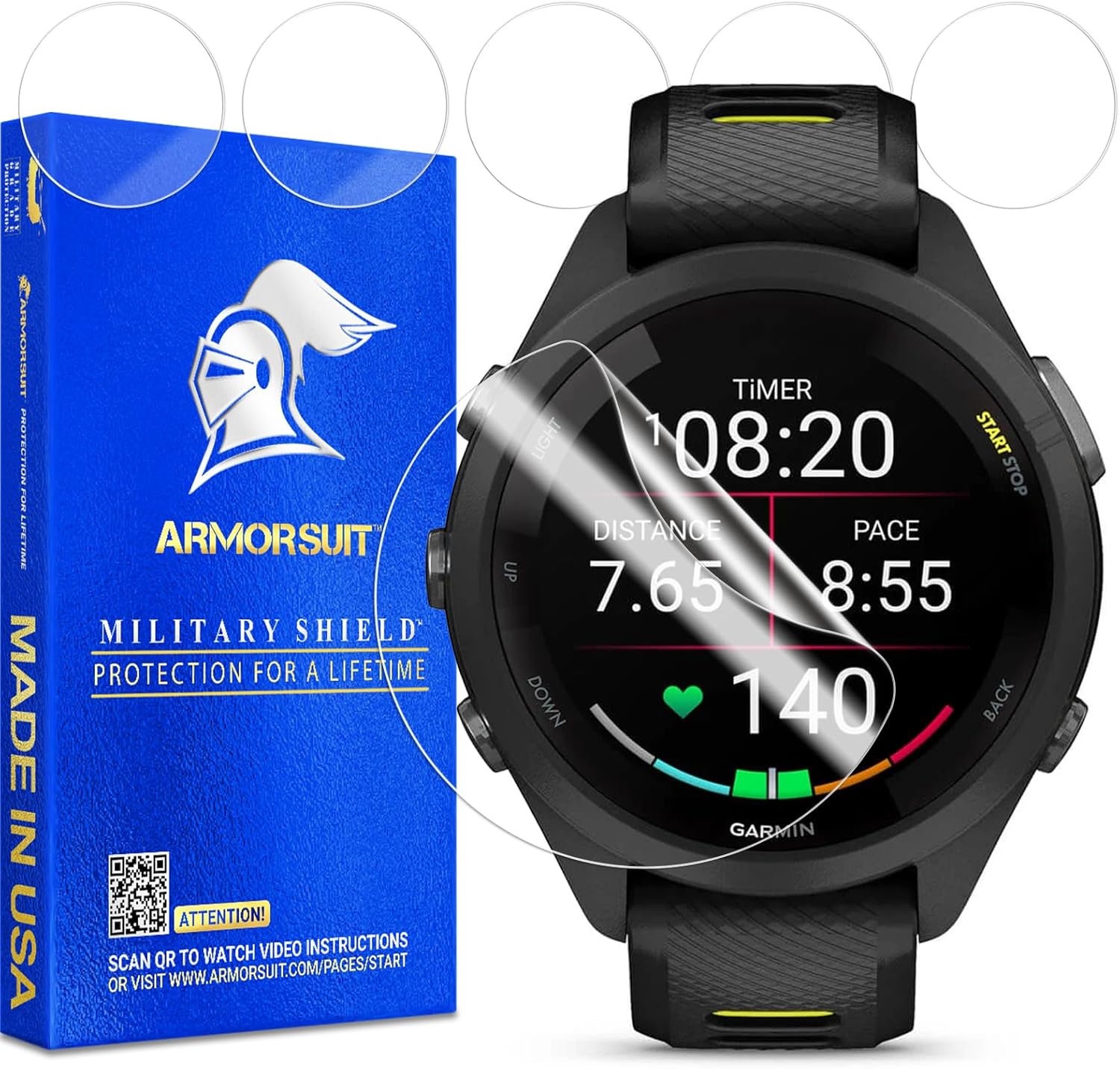 Amazon.com: ArmorSuit 6 Pack for Garmin Forerunner 265s (42mm) Screen ...