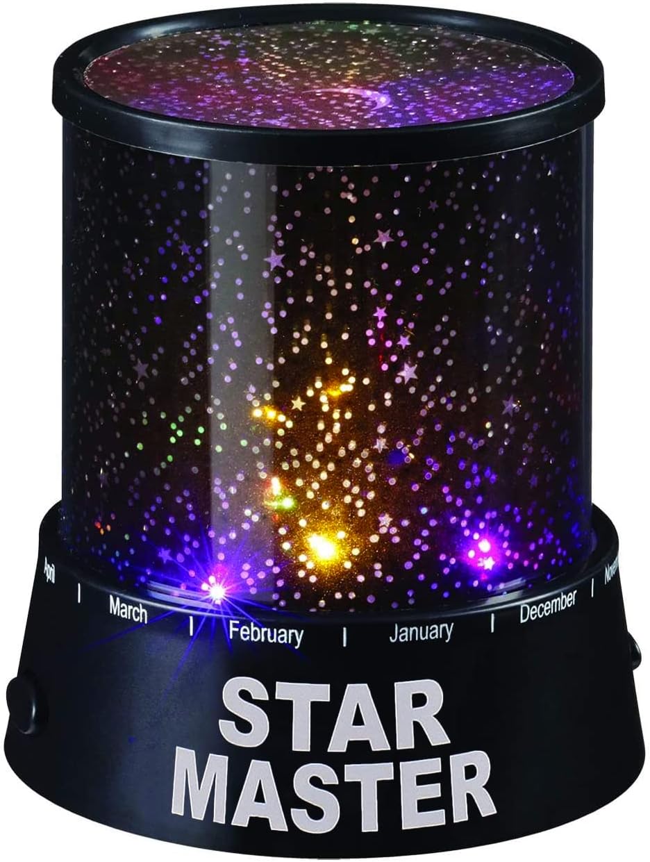CUQOO Star Master Projector Galaxy Night Light in Black – Colourful ...