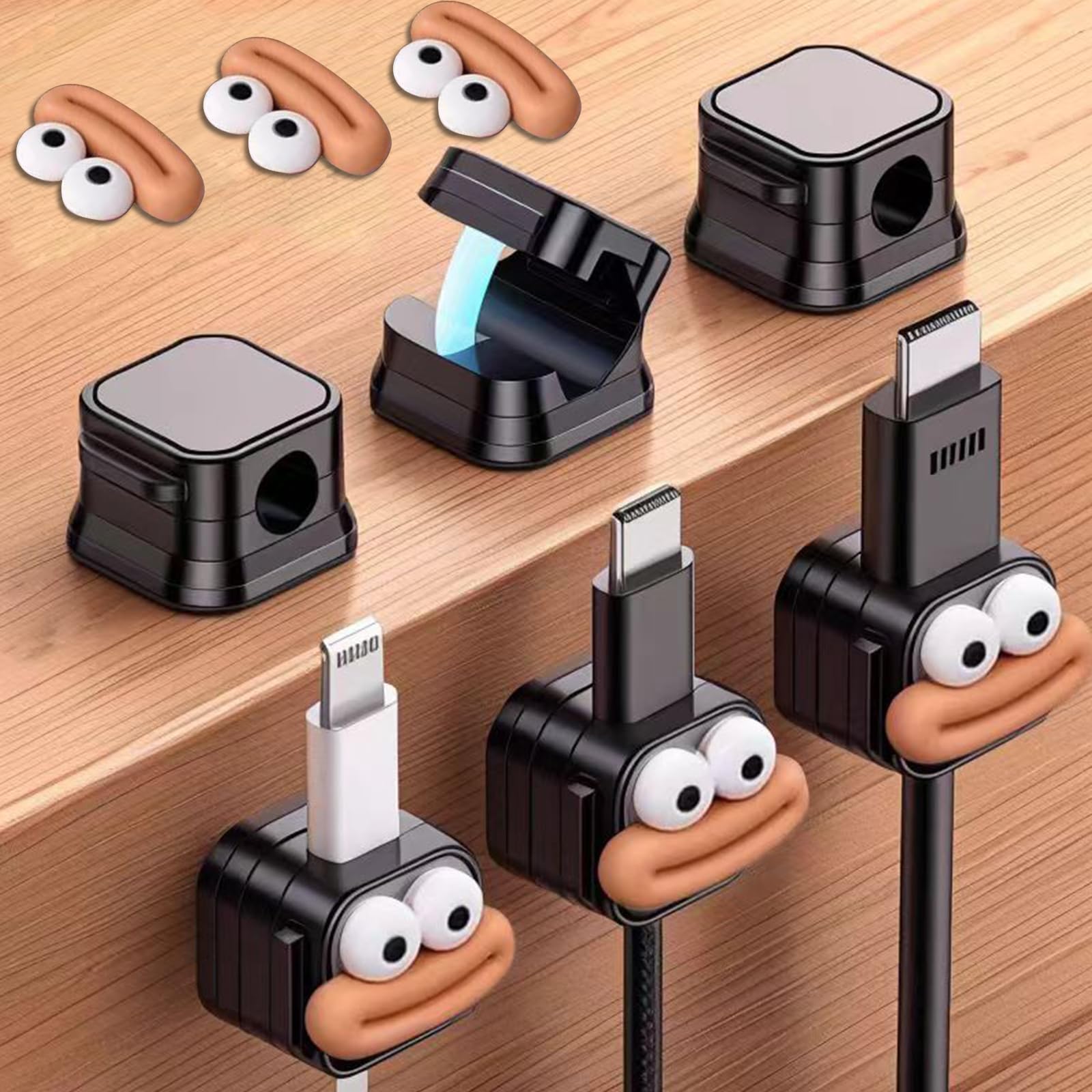 Amazon.com: 6 Pack Magnetic Cable Clips Cord Holder - Cute Quirky ...