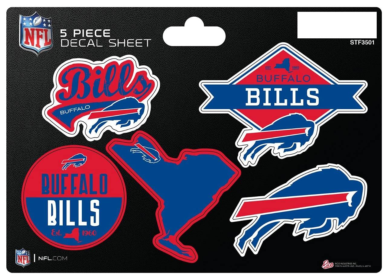 Amazon.com: Rico Industries NFL Buffalo Bills 5-Piece Die-Cut Decal ...
