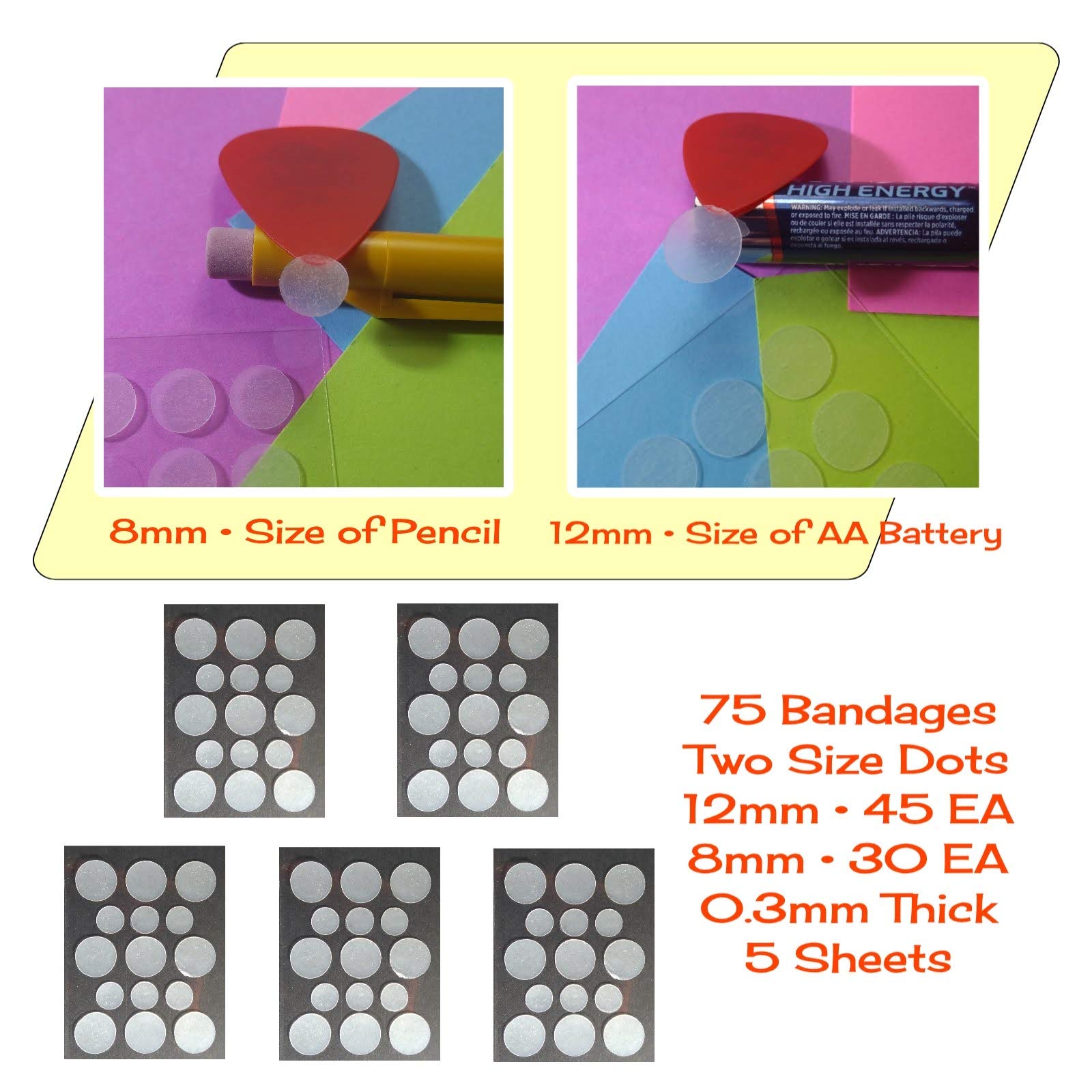 Buy 5pk [75] Acne Dots, Pimple Patches, [SMALL/LARGE SIZE] Cystic Acne ...