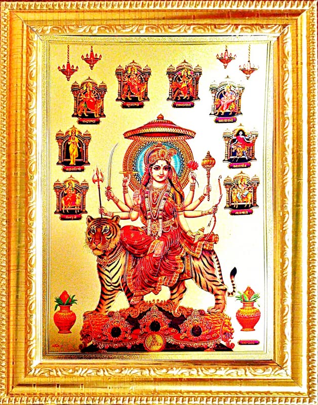 VCARTNOW Hindu Lord Goddess Durga Maa,Ambe,Sherawali, Nav Durga, 9 Form ...