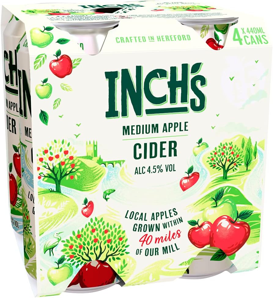 Inch's Apple Cider Can, 4 x 440ml : Amazon.co.uk: Grocery