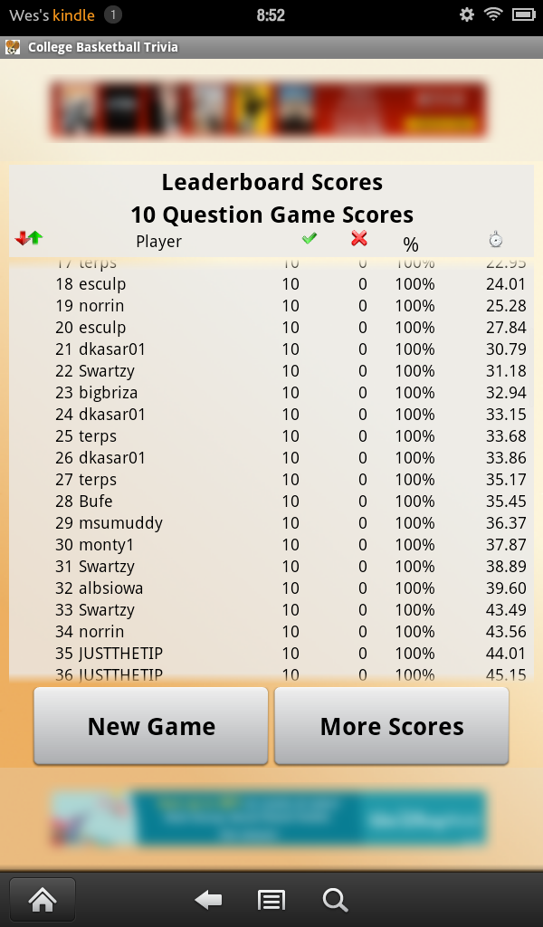 College Basketball Trivia - App on Amazon Appstore