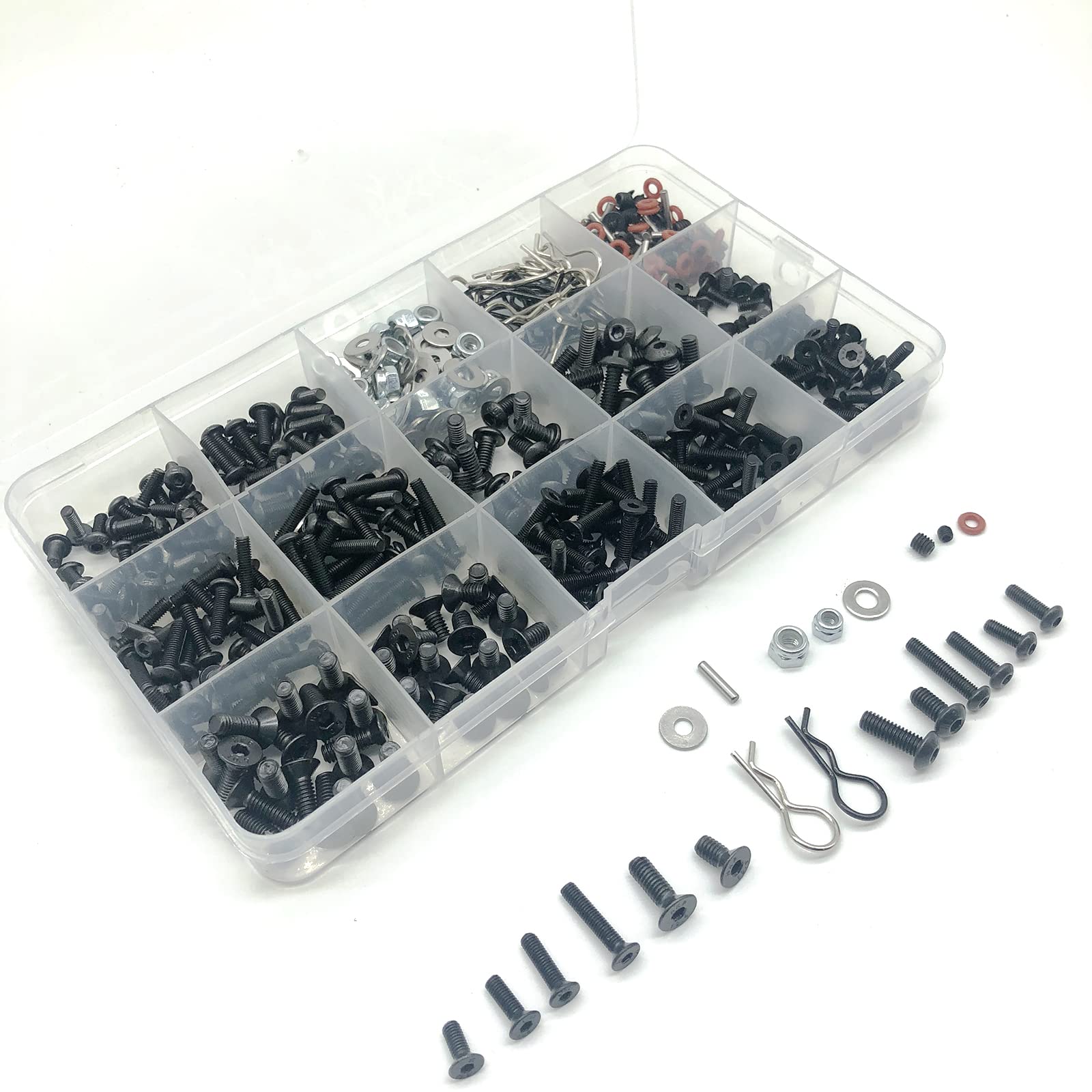 600pcs Universal RC Screw Kit Screws Assortment Set, Hardware Fasteners ...
