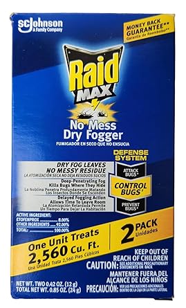 Amazon.com : Raid Max No Mess Dry Fogger Roaches Bugs Ants Beetles ...