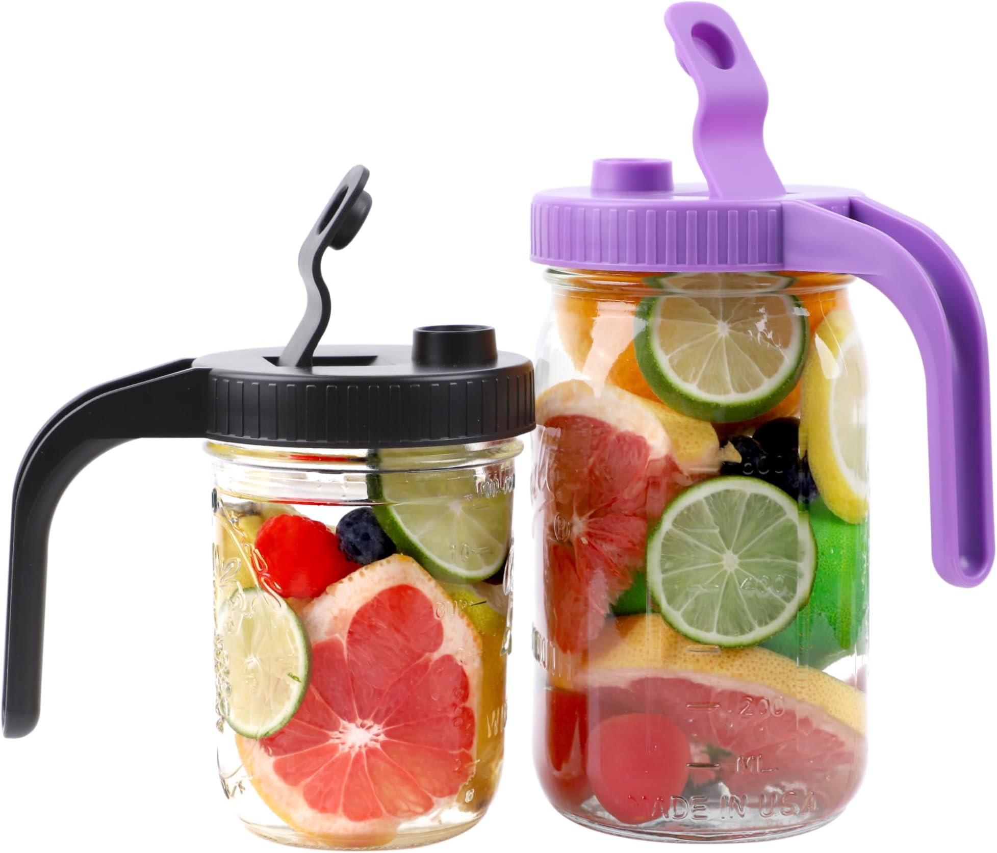 Amazon.com: Mason Jar Pitcher Lids With Pour Spout And Handle Wide ...