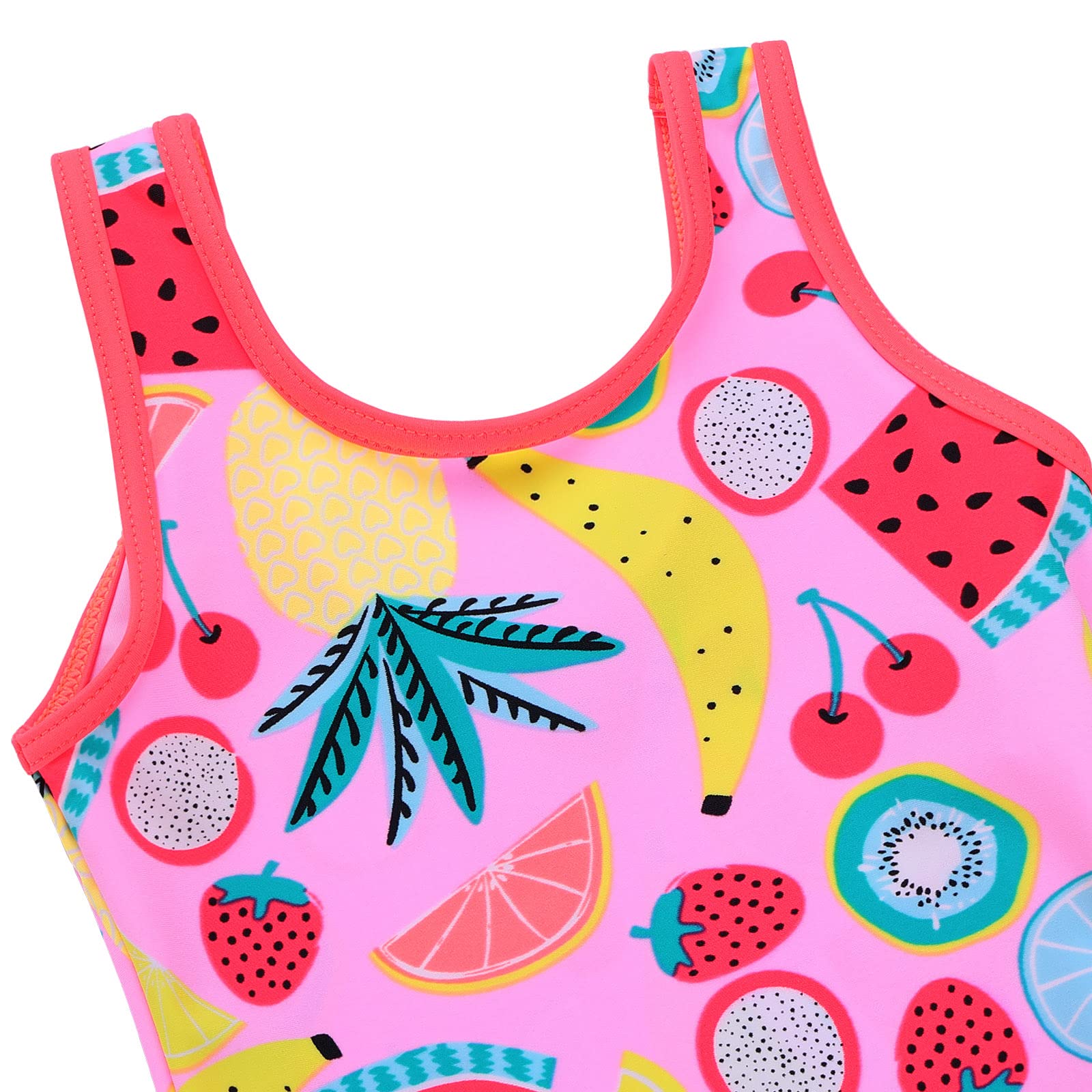Snapklik.com : Girls Swimsuit One Piece UPF 50+ Floral Skirted Bathing ...