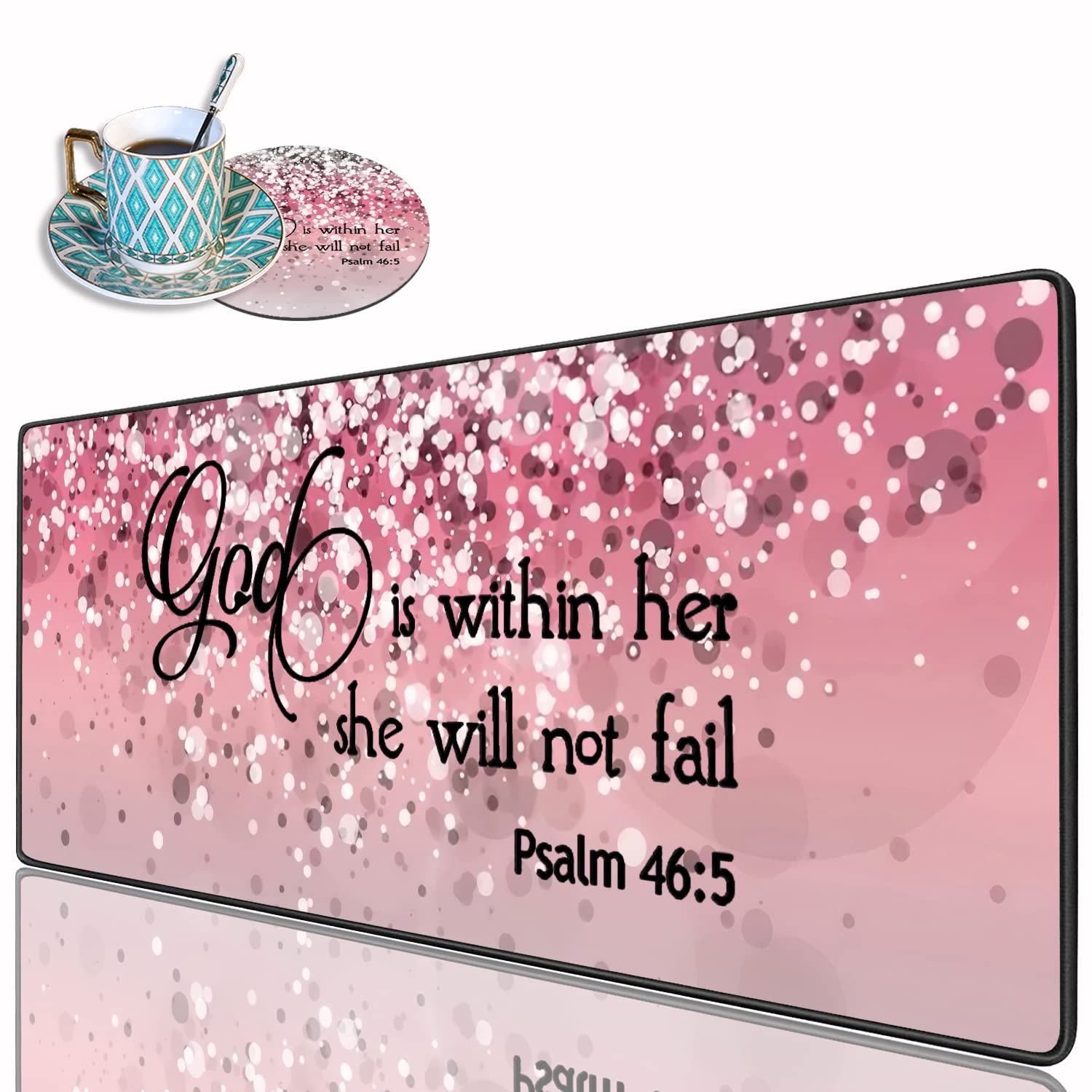 Amazon.com : Desk Pad Mat Gaming Mouse Pads with Coasters, 31.5"x 11.8 ...