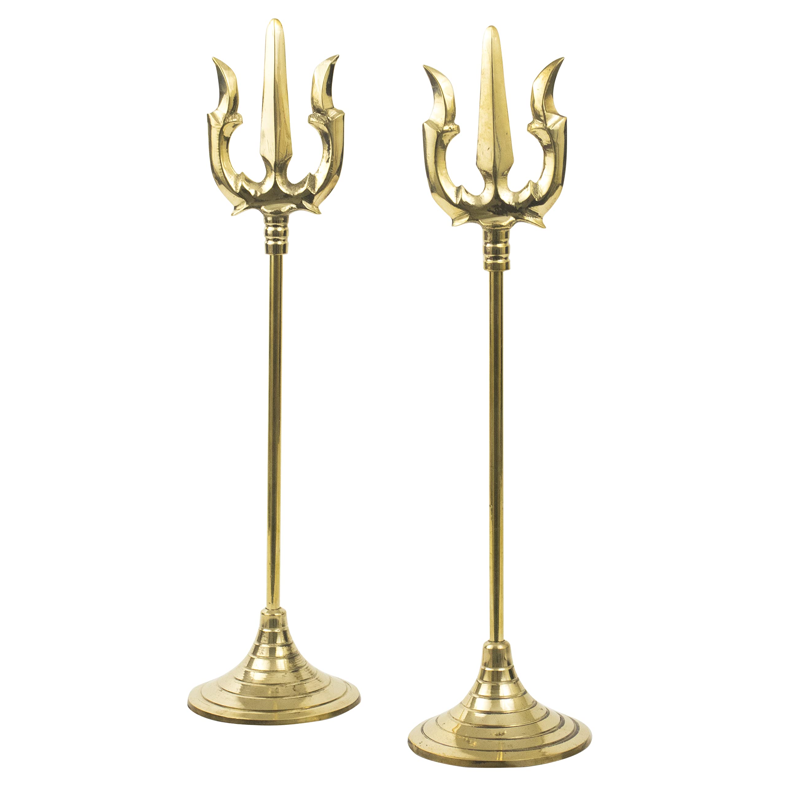 Buy Spillbox Golden Brass Soolam Amman Trishul Brass with Round Base ...