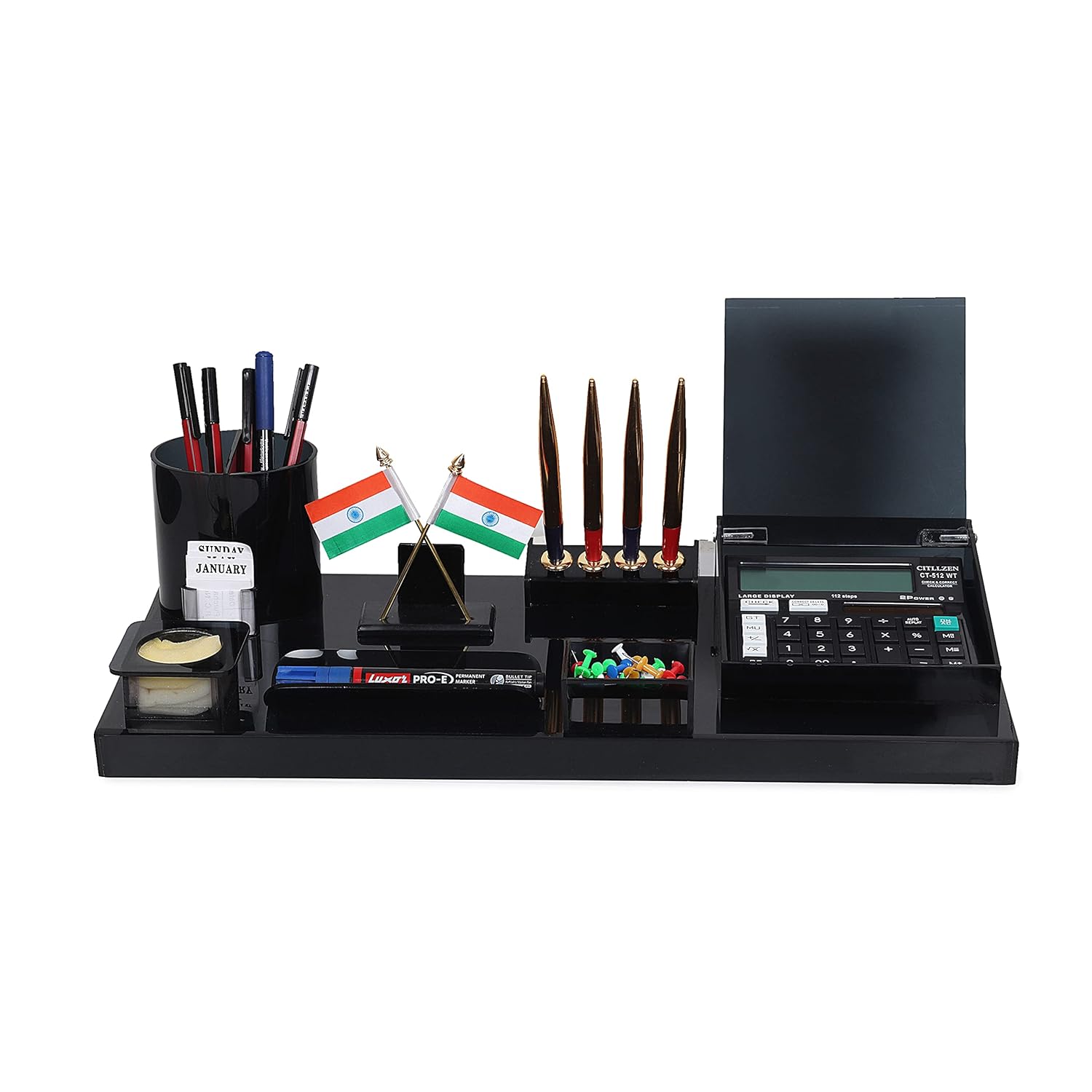 Executive Acrylic Pen Stand,Pen Holder for Office and Study Table Desk ...