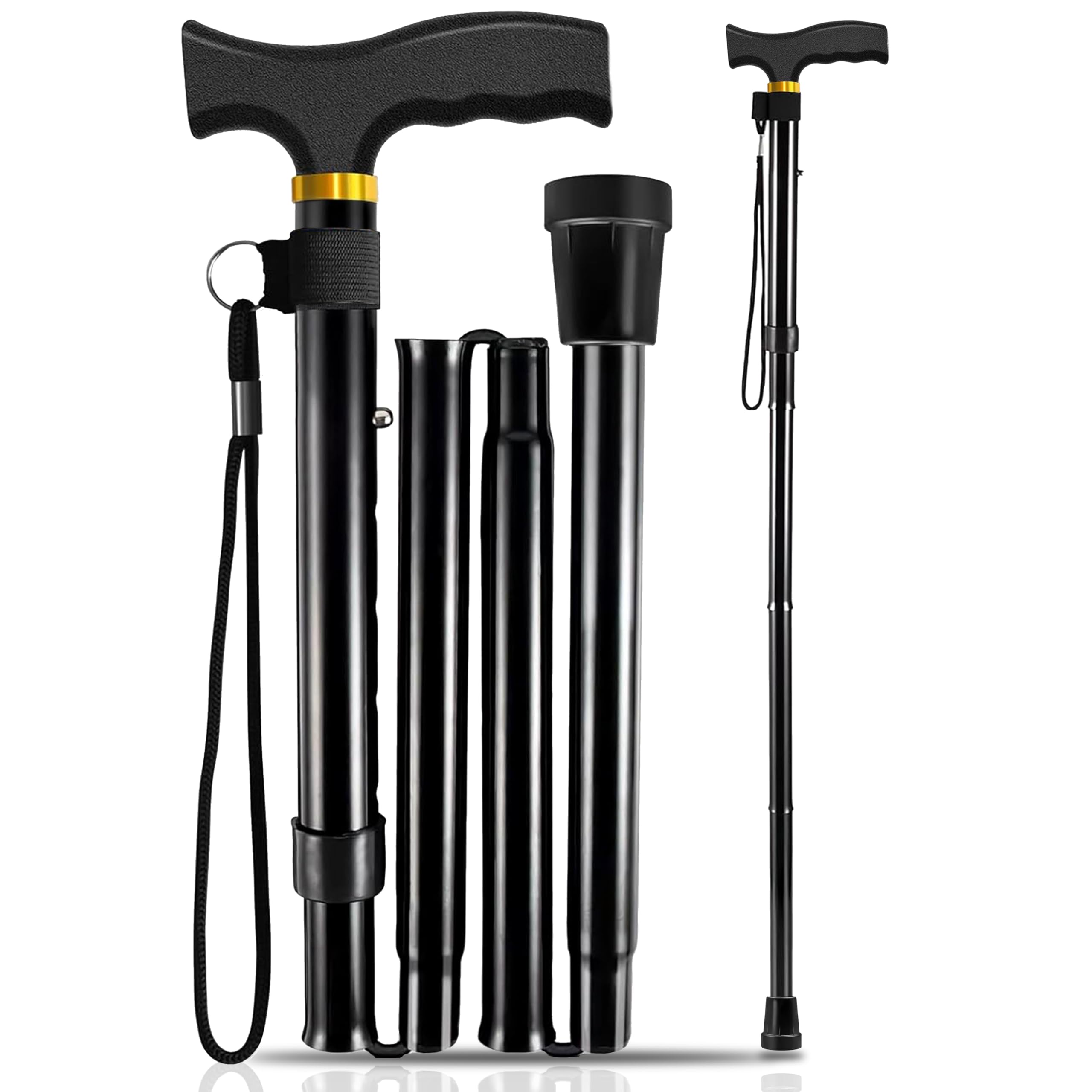 Easy Folding Walking Sticks for Men Ladies - Folding Extendable Walking ...