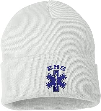 Amazon.com: ALLNTRENDS Adult Beanie EMS Embroidered Emergency Medical ...