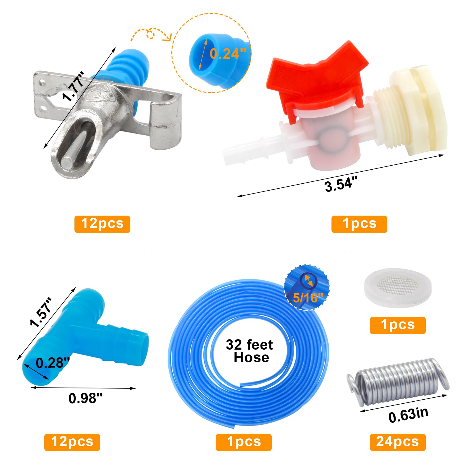 Snapklik.com : Upgrade Automatic Rabbit Watering Kit Include 12 Nipple ...