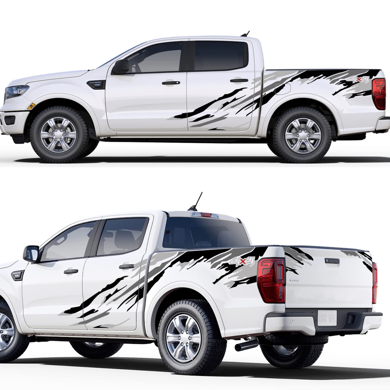 Buy TAZZEM Pickup Body Side Stickers,For Ford Ranger Raptor Pickup ...