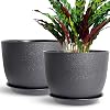 Amazon.com : 13 Inch Plastic-Flower-Pot-for-Indoor-Plants, 4 Pack Large ...