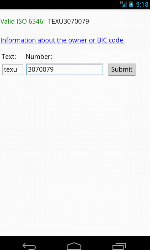 Iso 6346 validator - App on Amazon Appstore