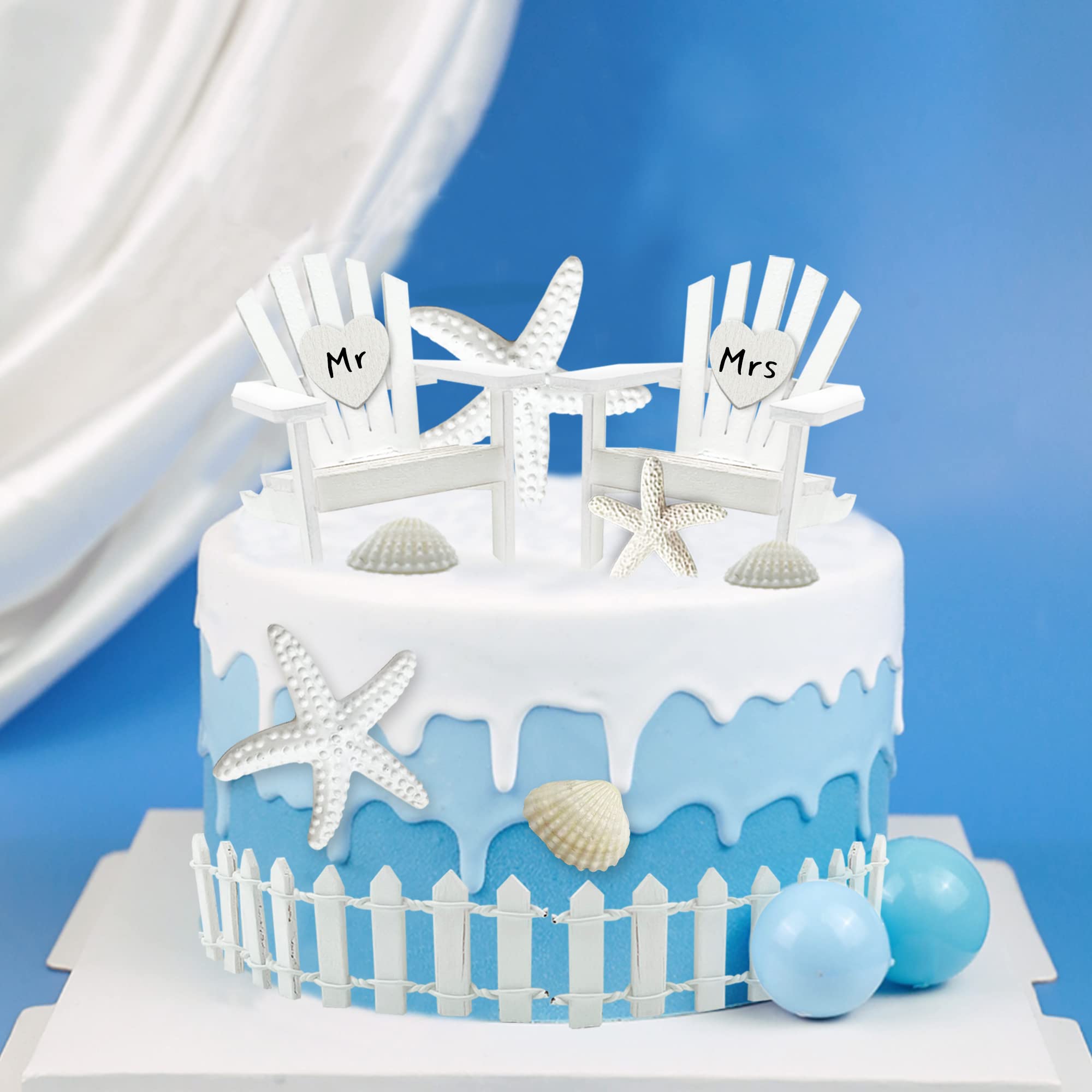 Snapklik.com : Beach Cake Topper Wedding Cake Topper Wooden Adirondack ...