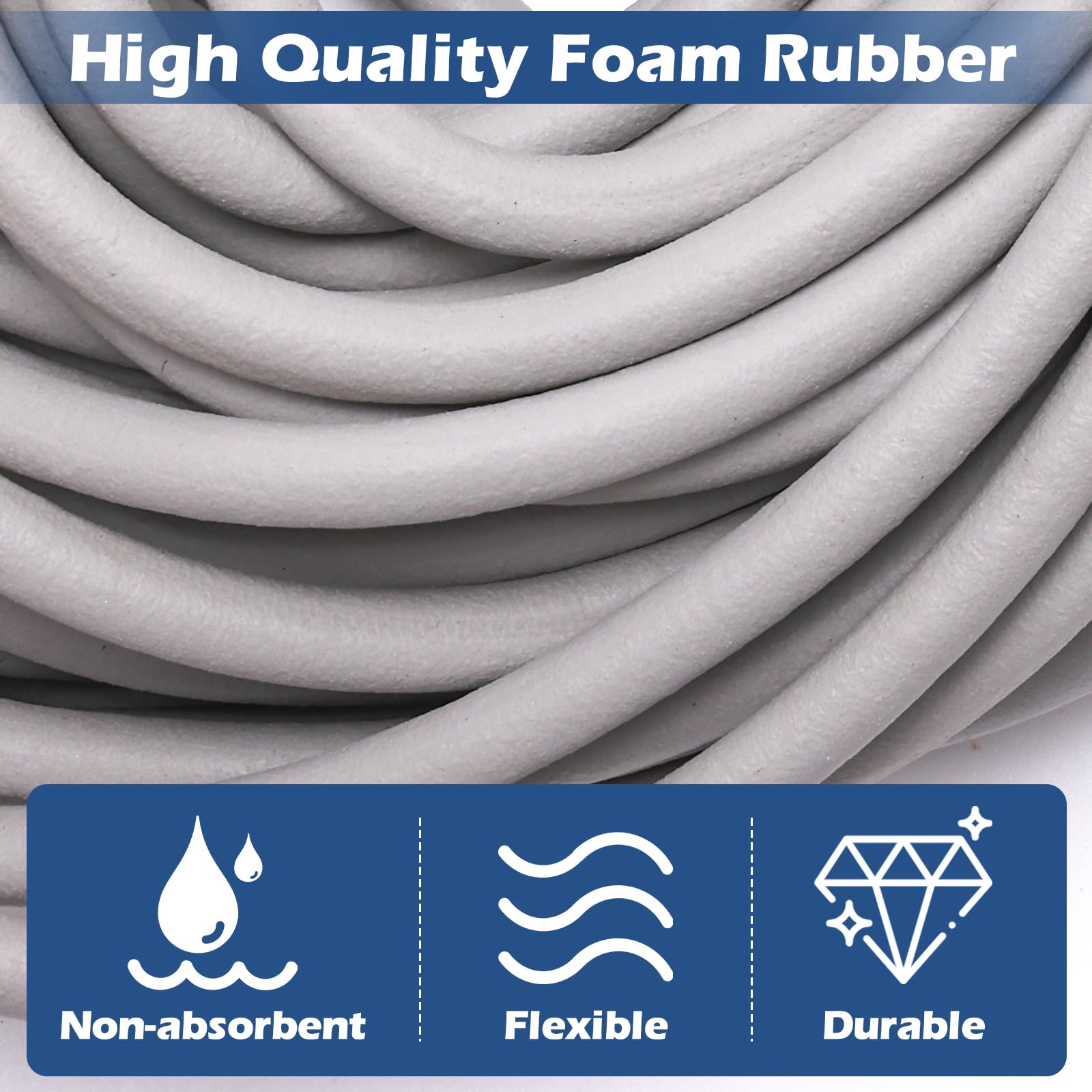 Snapklik.com : 1/4 Inch X 100 FT Backer Rod Foam Rubber Caulk Saver ...
