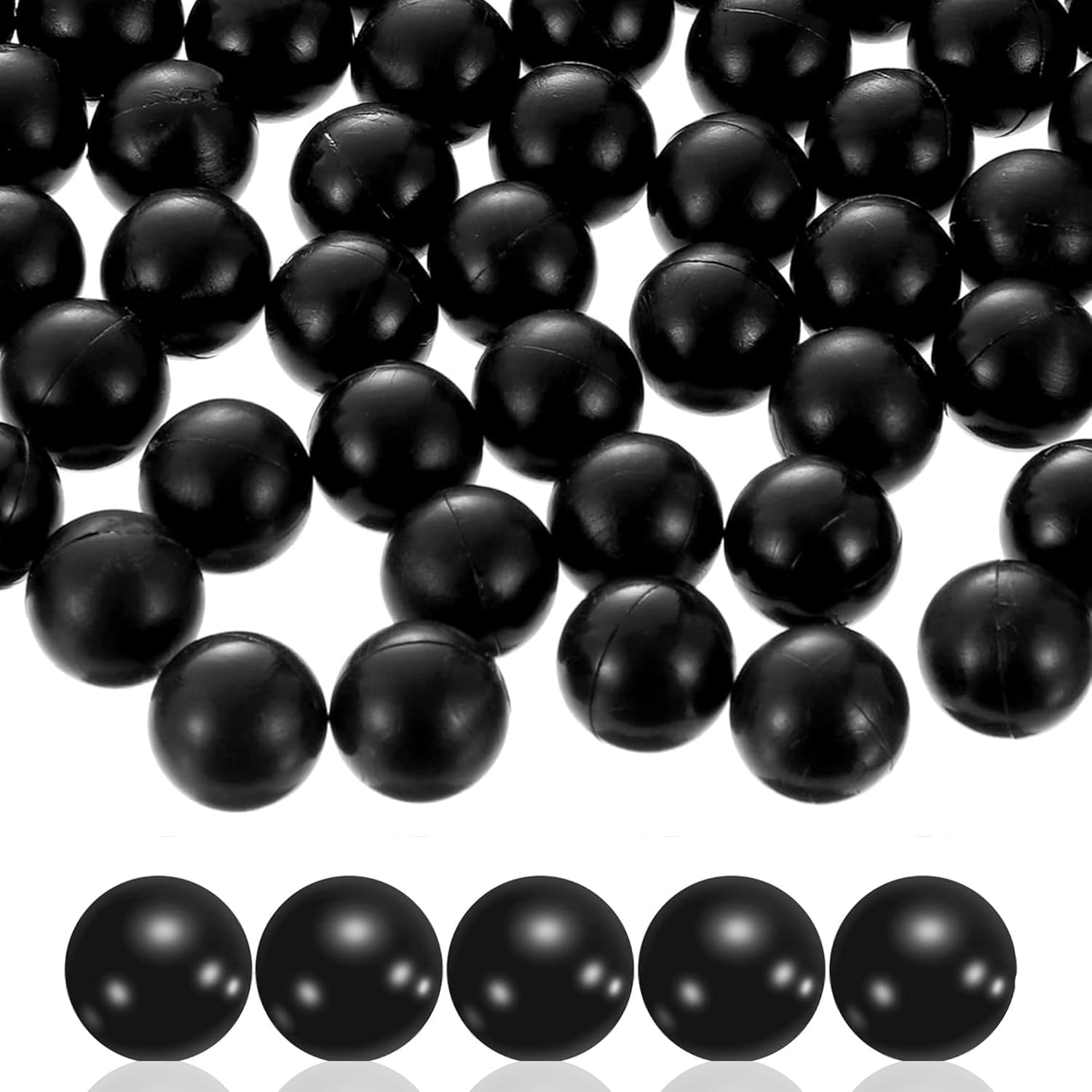 Amazon.com : 125 X .43 Cal Rubber Balls, Reusable Paintballs for Self ...
