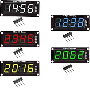 diymore TM1637 5 Paquetes de visualización LED de 0,56 Pulgadas, 7 ...