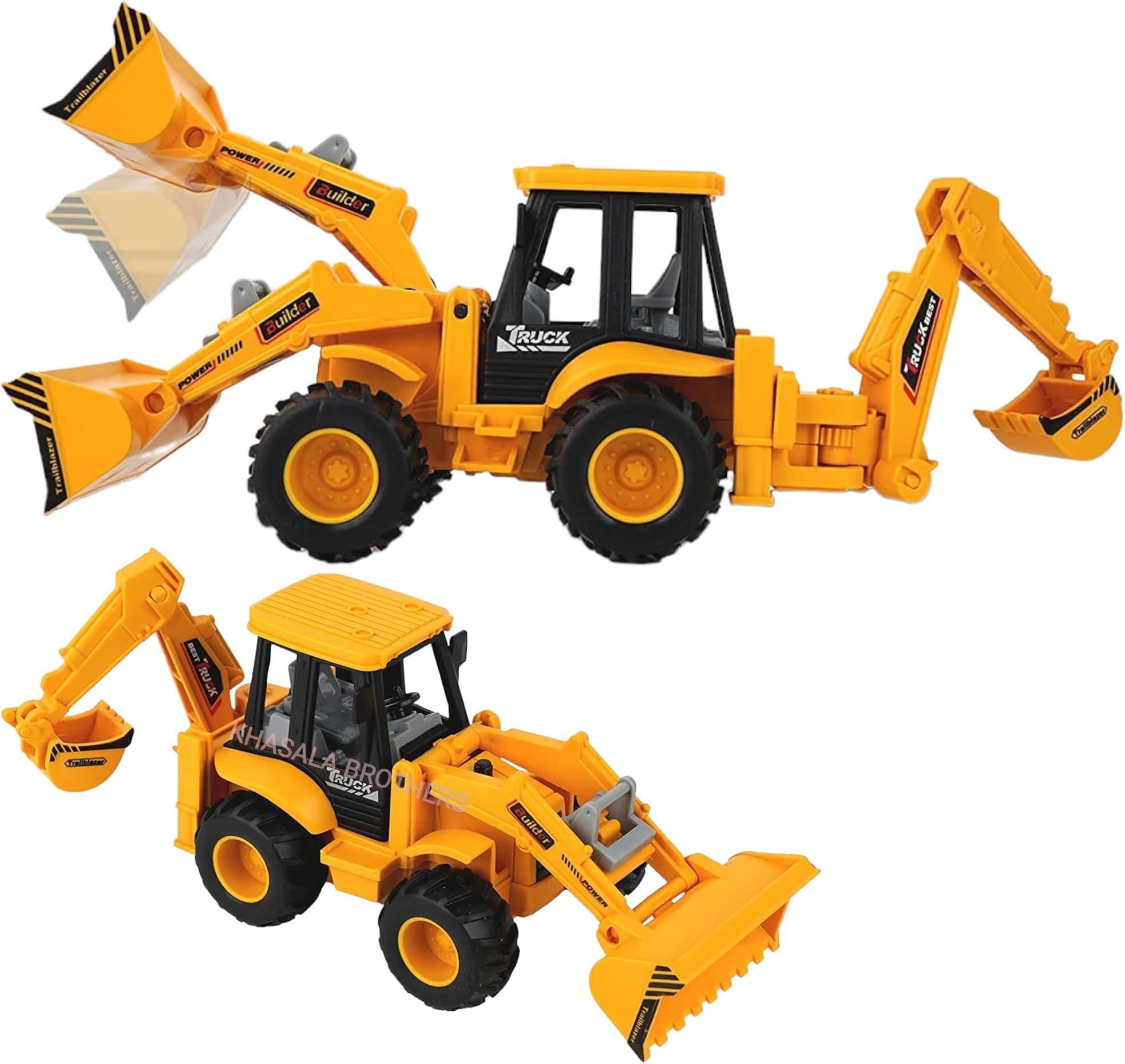 Khasala Brothers® Excavator Construction Vehicle Bulldozer Set ...