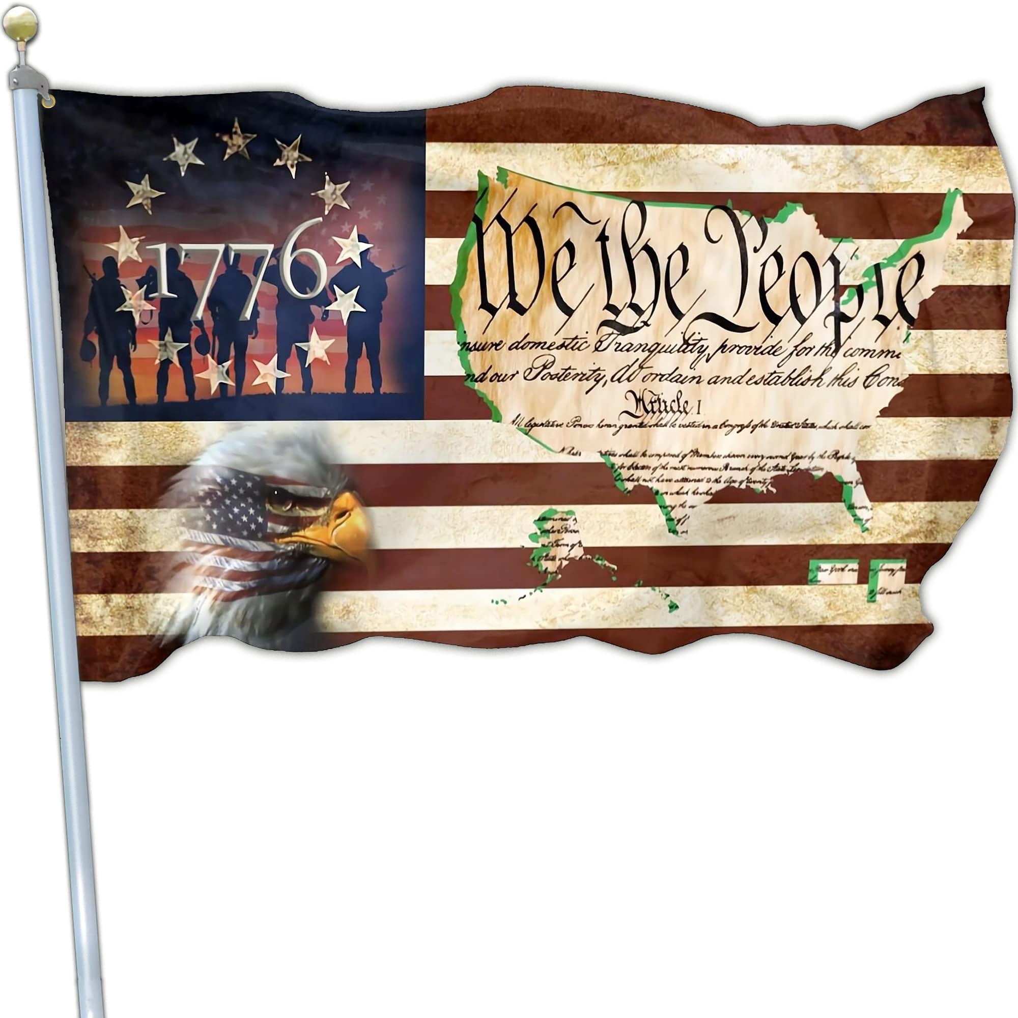 1776 American Flag Coloring