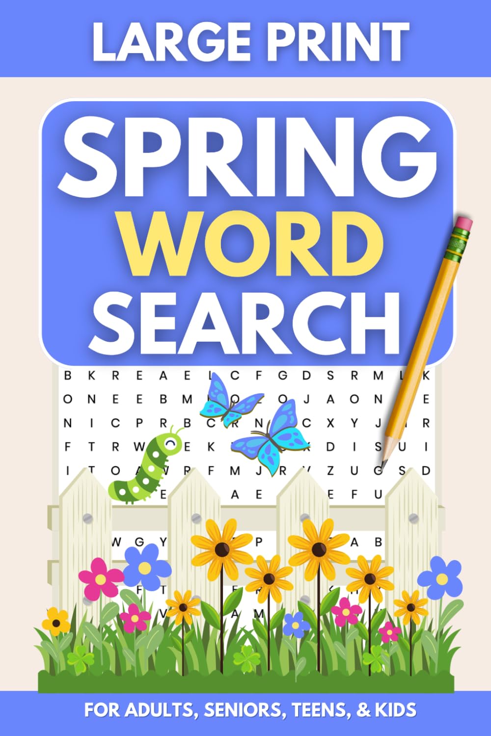 Spring-Themed Word Search Puzzles: Large Print Wordfind Book (1900 ...