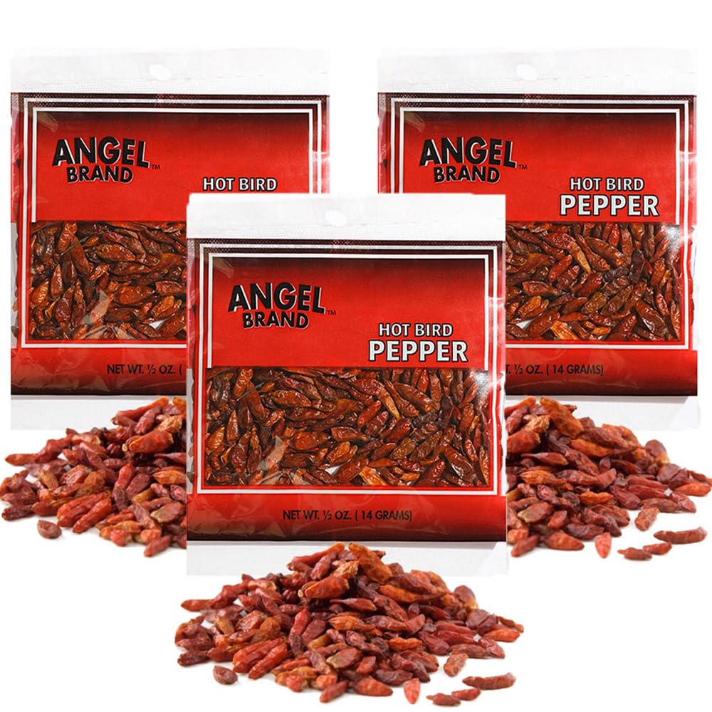 Amazon.com : Angel Brand Hot Bird Pepper – 0.5 oz Pouch Pack of 3 ...