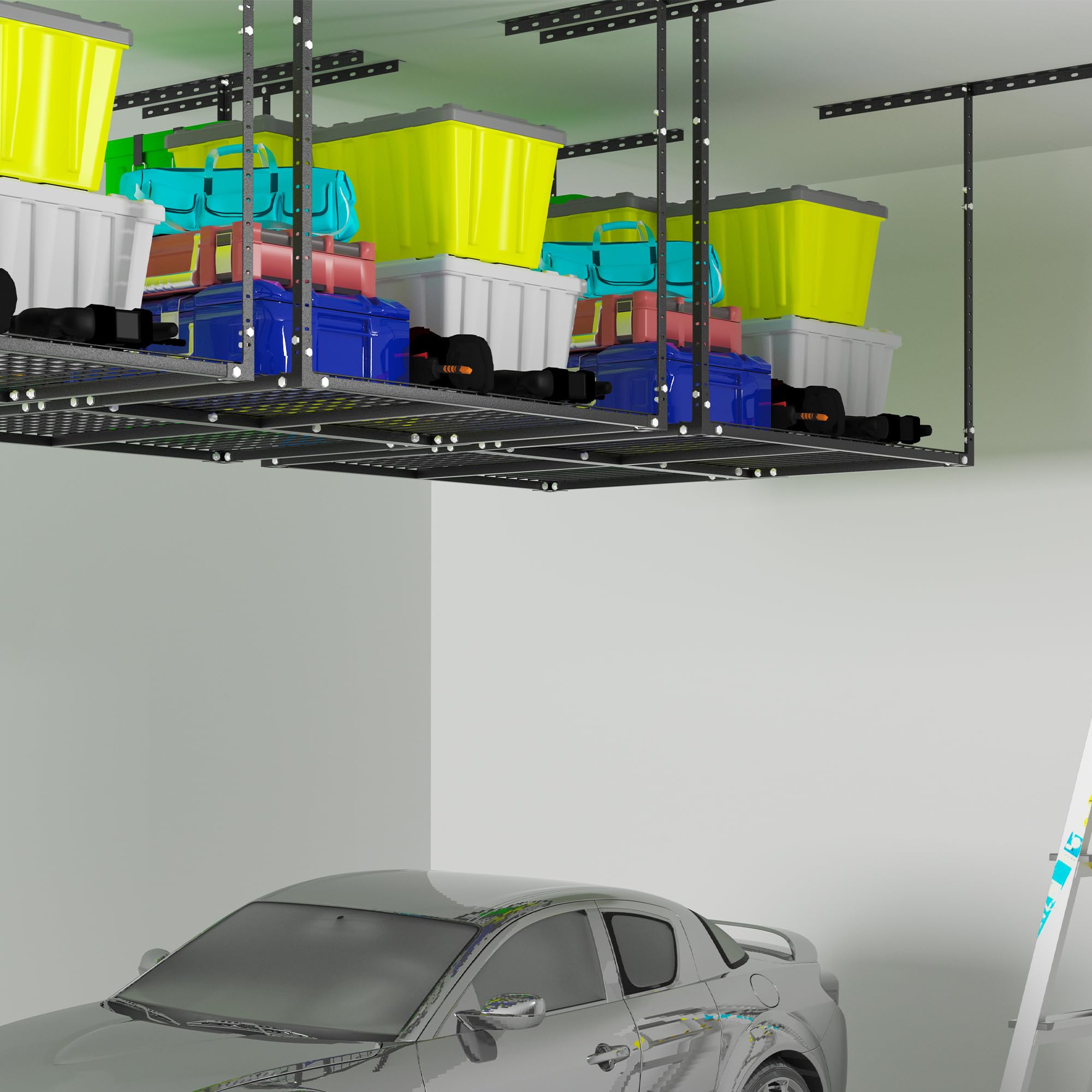 Snapklik.com : Soywey 3 X 4FT Overhead Garage Storage Rack, Adjustable ...