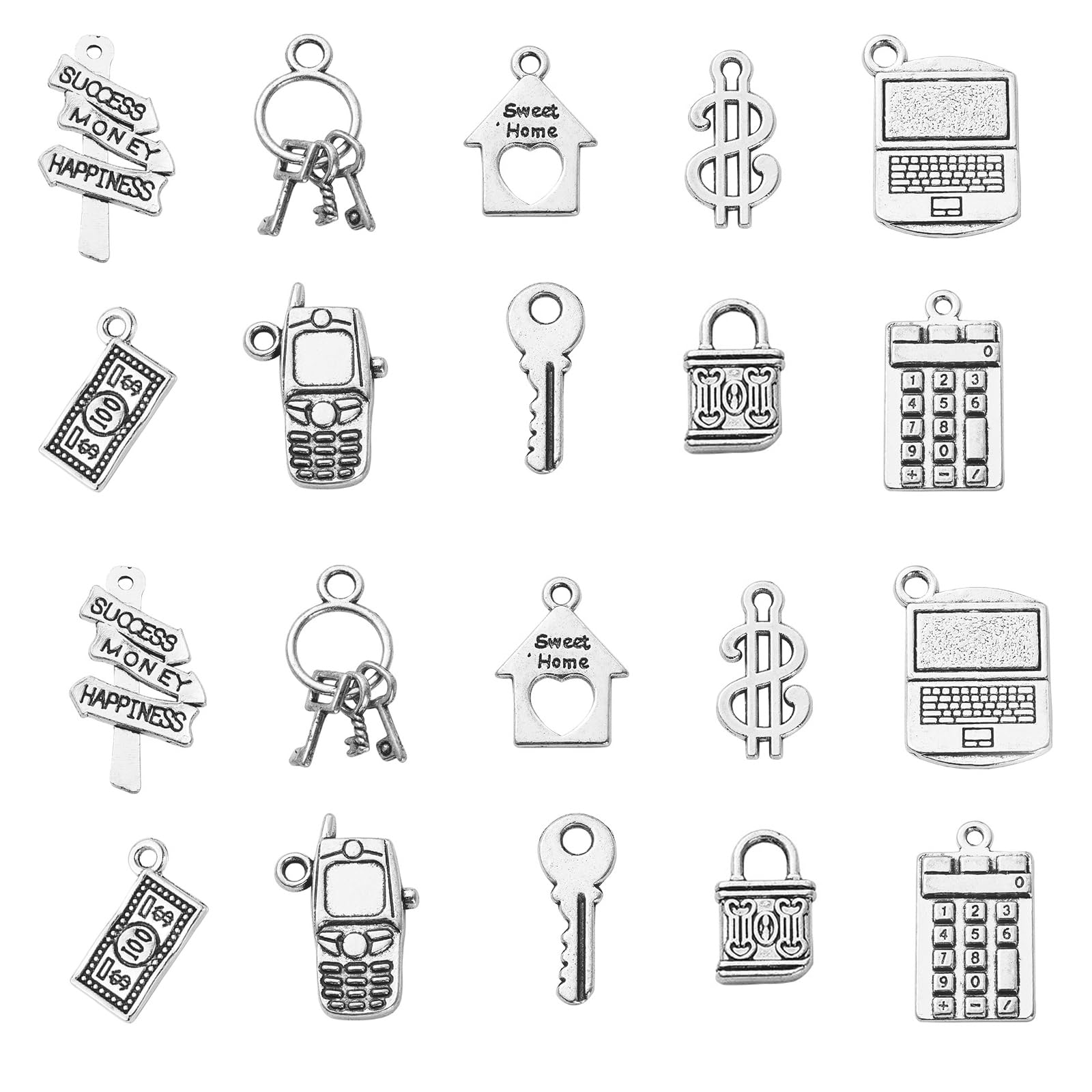 2 x Brand New DanLingJewelry 100Pcs 10 Styles Real Estate Agent Charms ...