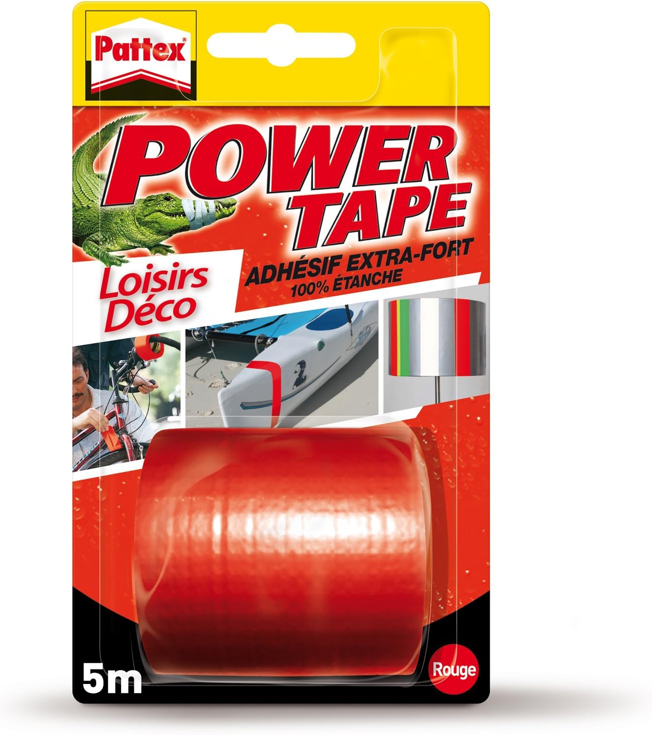 Henkel - Pattex Power Tape - 9H 1394237 - rouleau Adhésif - Rouge - 5 m ...