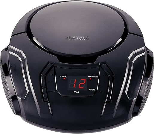 Amazon.com: PROSCAN Elite Portable CD Boombox with AM/FM Radio (Black ...